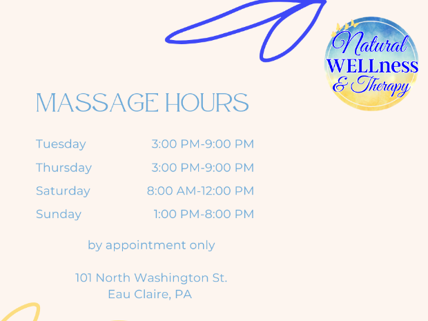 Book A Massage With Natural Wellness And Therapy Eau Claire Pa 16030