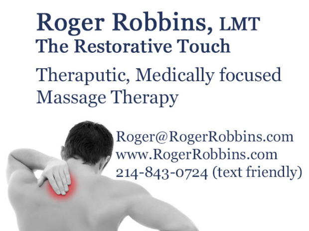 Book a massage with Roger Robbins, LMT | Dallas TX 75244