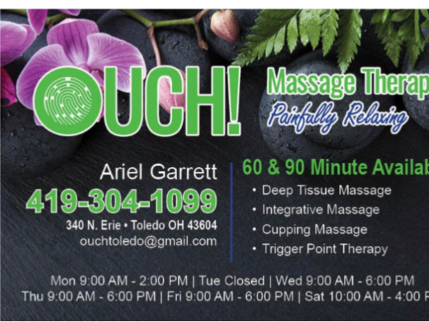 Book A Massage With Ouch Massage Therapy Toledo Oh 43612
